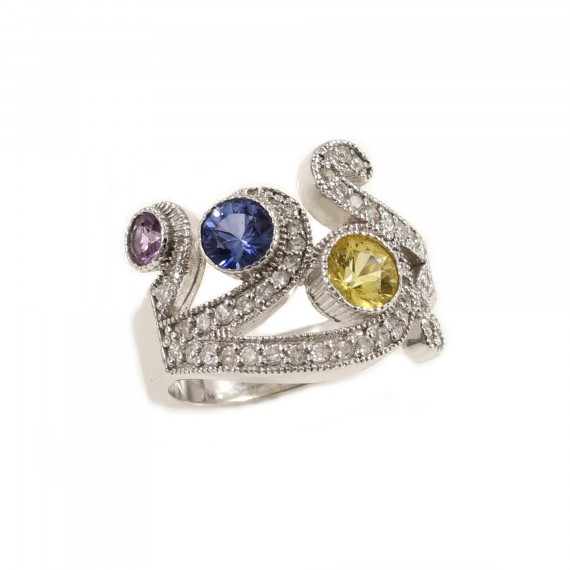 Tamara G Designs | Multi Sapphire Crown Ring