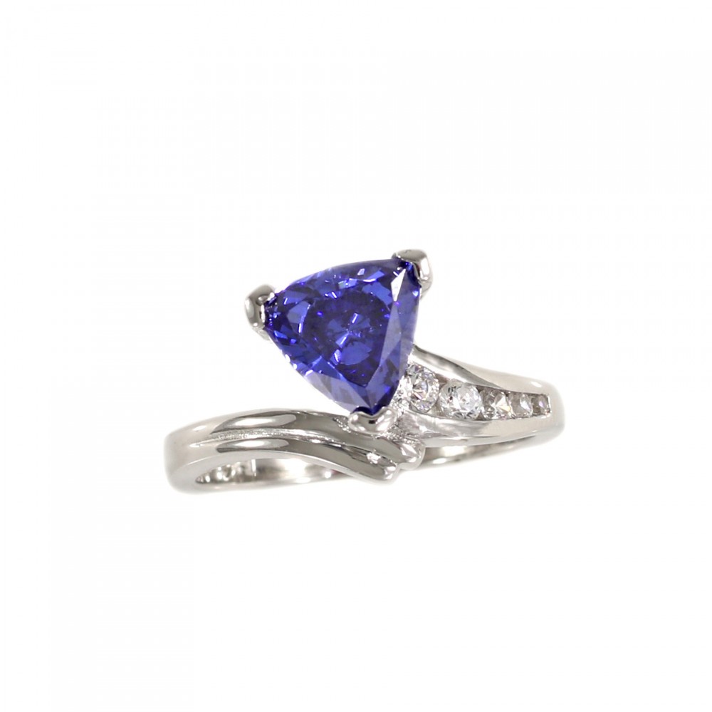 Tamara G Designs | Contemporary Trillion Tanzanite Ring