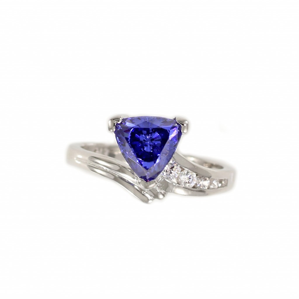 Tamara G Designs | Contemporary Trillion Tanzanite Ring